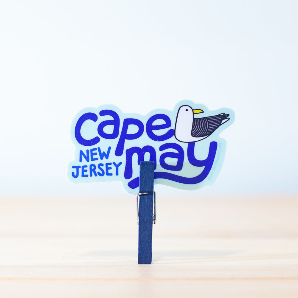 Cape May sticker, Cape May NJ vinyl sticker, cape may seagull sticker ...