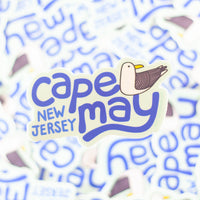 Cape May sticker, Cape May NJ vinyl sticker, cape may seagull sticker ...