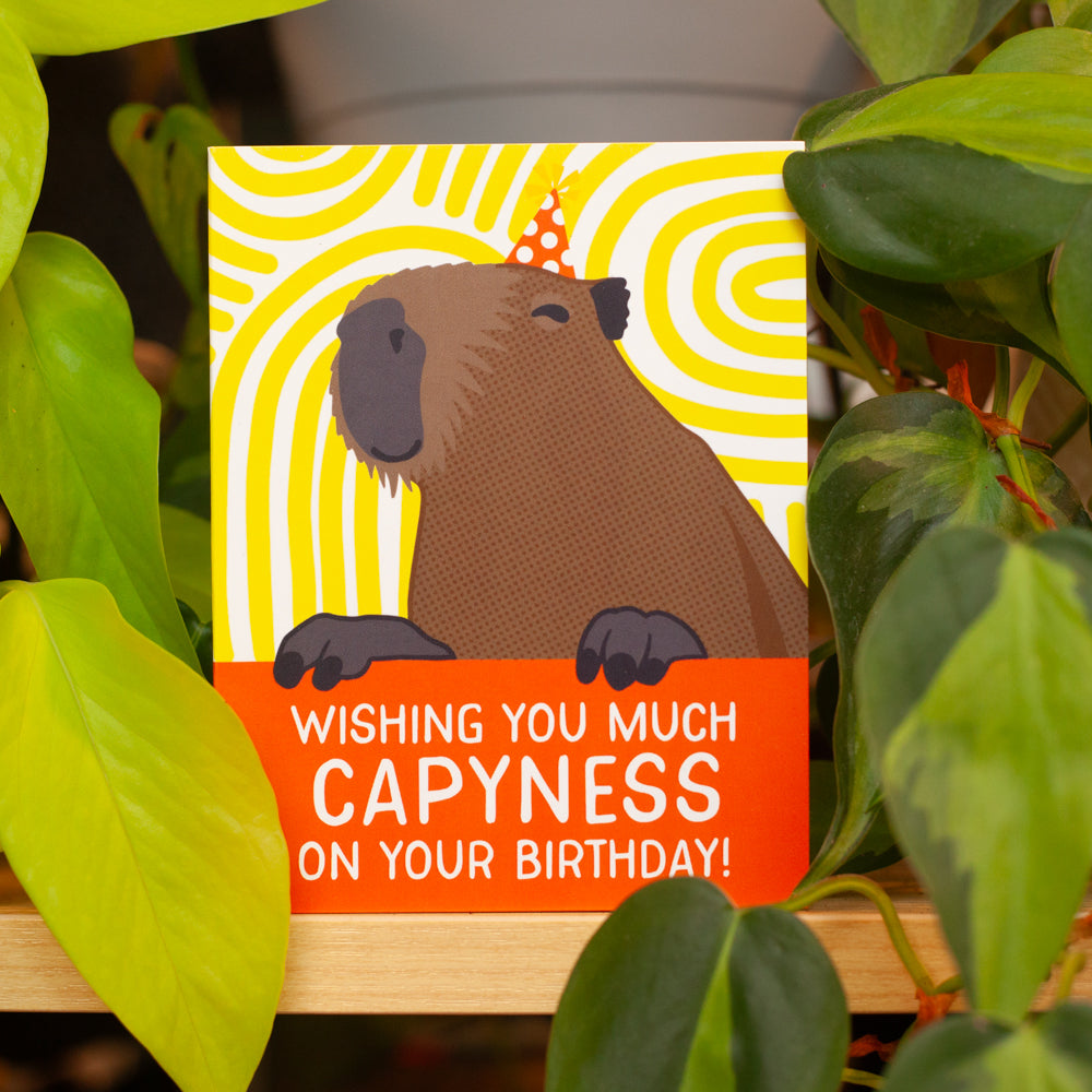Capybara birthday card, capybara pun birthday card, cute birthday card ...
