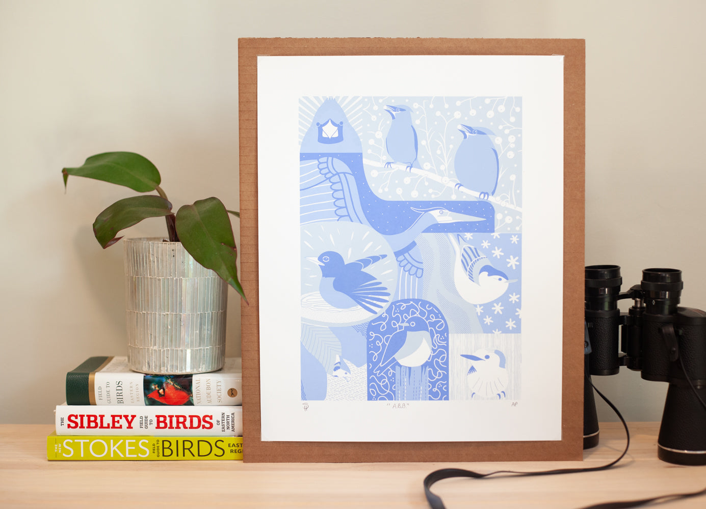 Common birds of the Midatlantic art print, backyard birds art for wall ...