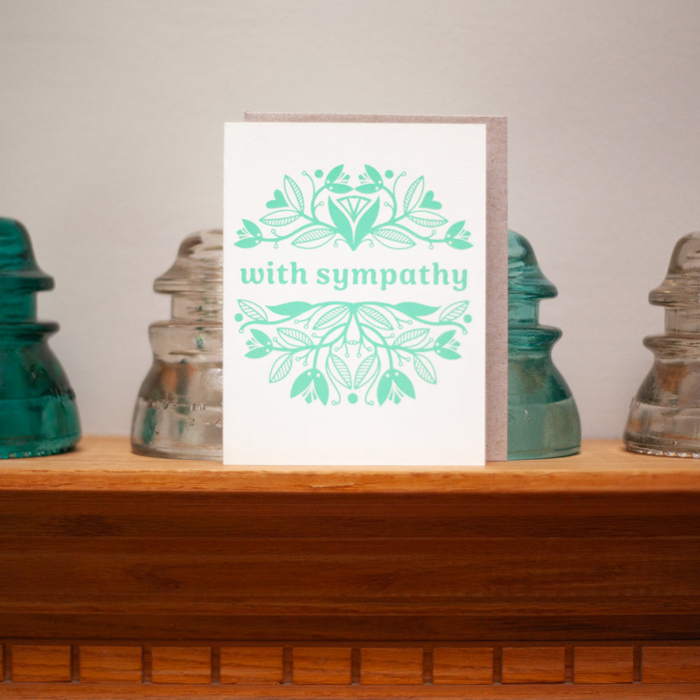 floral sympathy card, sympathy card for a friend, simple sympathy card ...