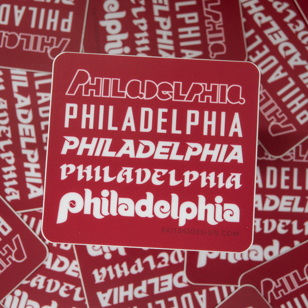 Philadelphia sports sticker, Philadelphia pride sticker, Philly fonts ...