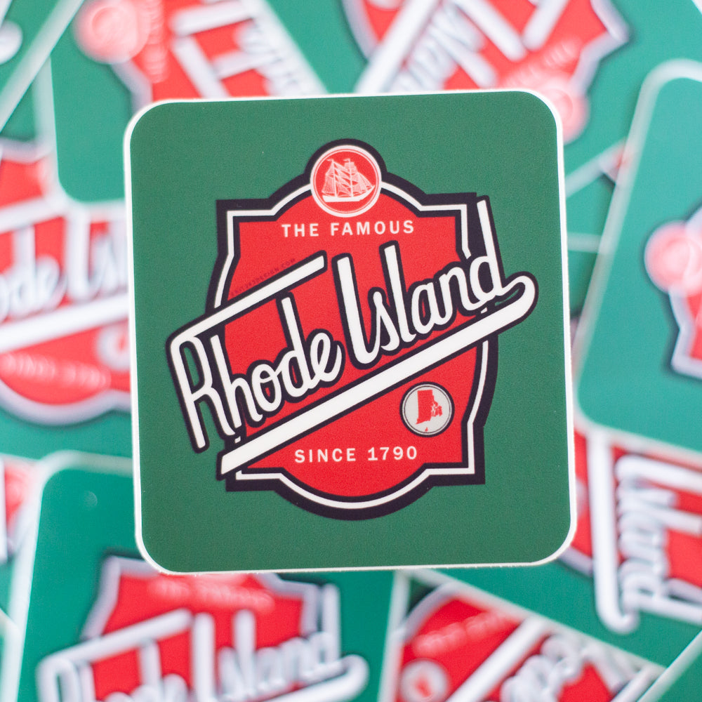 Rhode Island sticker, Naragansett vinyl sticker, Naragansett beer logo ...