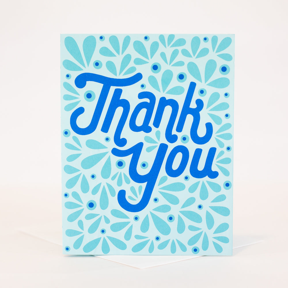 retro font thank you card, colorful thank you card, thank you card for ...