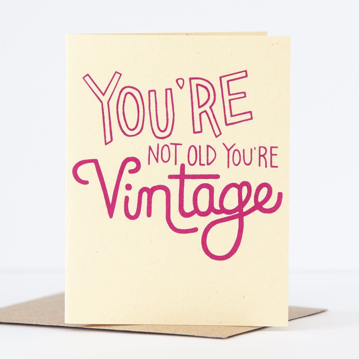funny birthday card, you're vintage joke about age card – exit343design