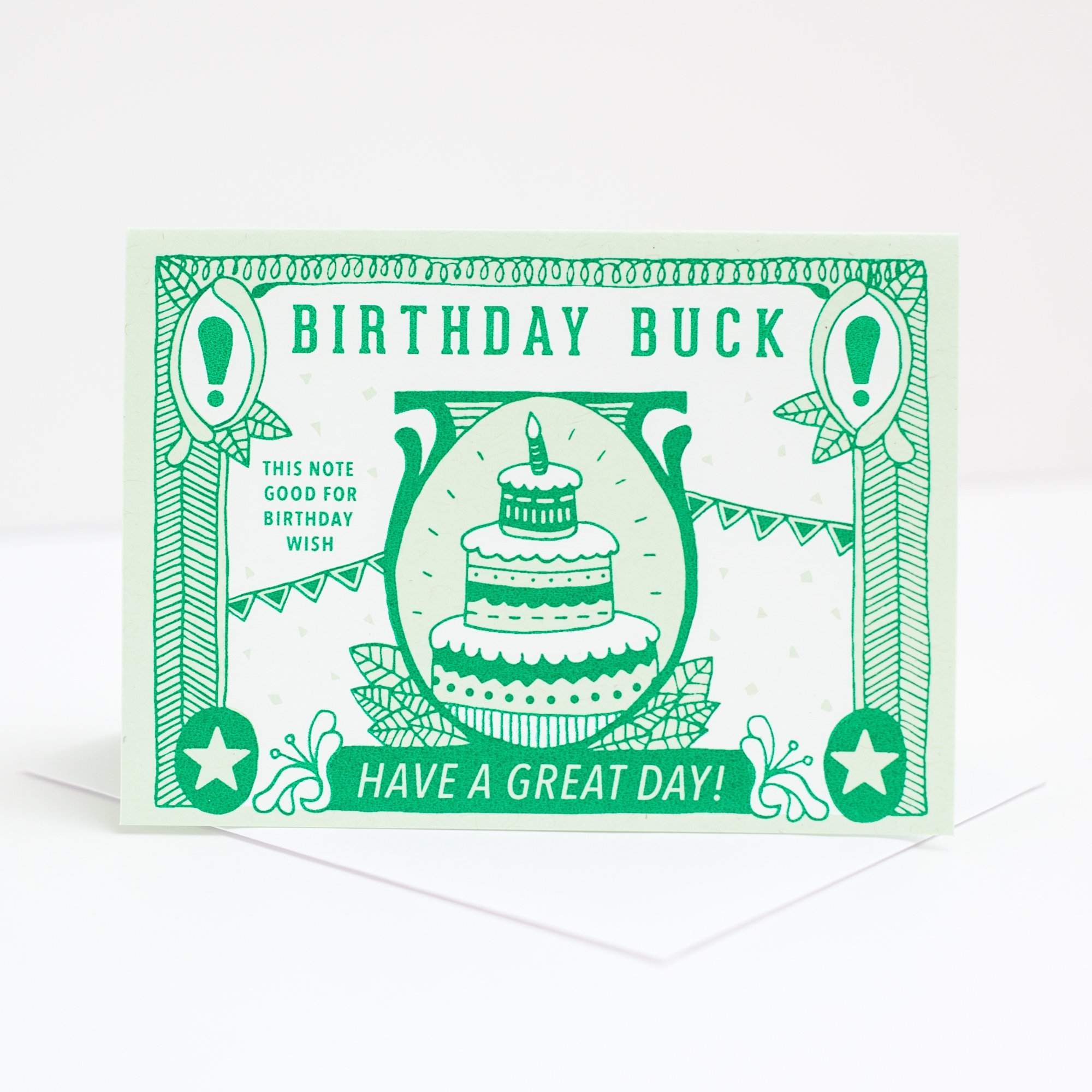 birthday buck, dollar bill birthday card, all-ages birthday card ...