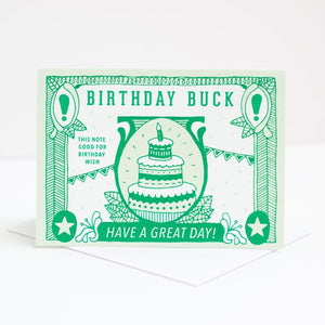 birthday buck, dollar bill birthday card, all-ages birthday card ...