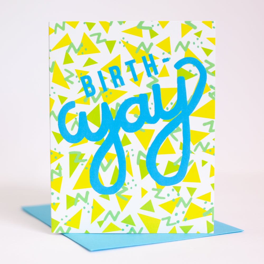 birth-YAY birthday card, happy birthday blank card, all ages birthday ...