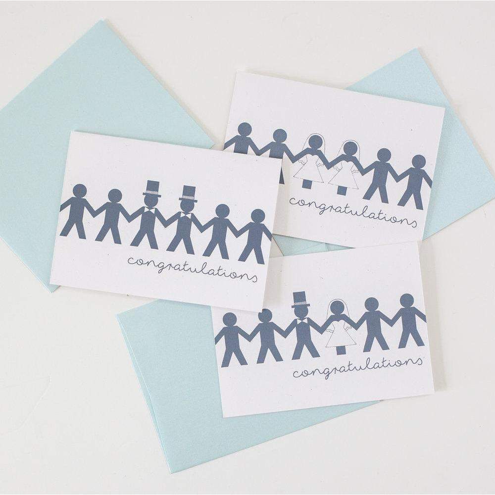 lgbtq wedding congratulations card, card for brides gay wedding card ...