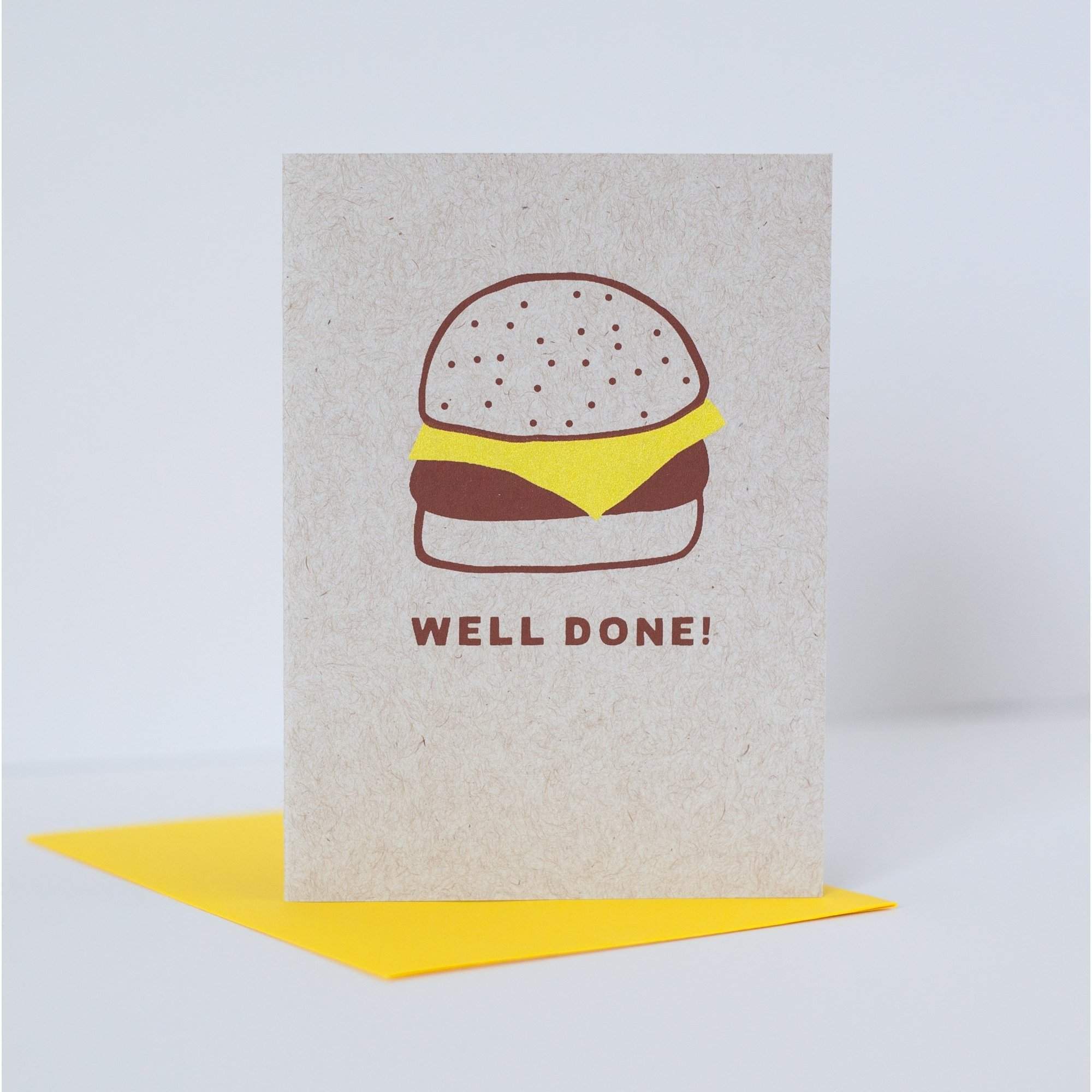 funny congratulations card, well done burger congrats, cheeseburger co ...