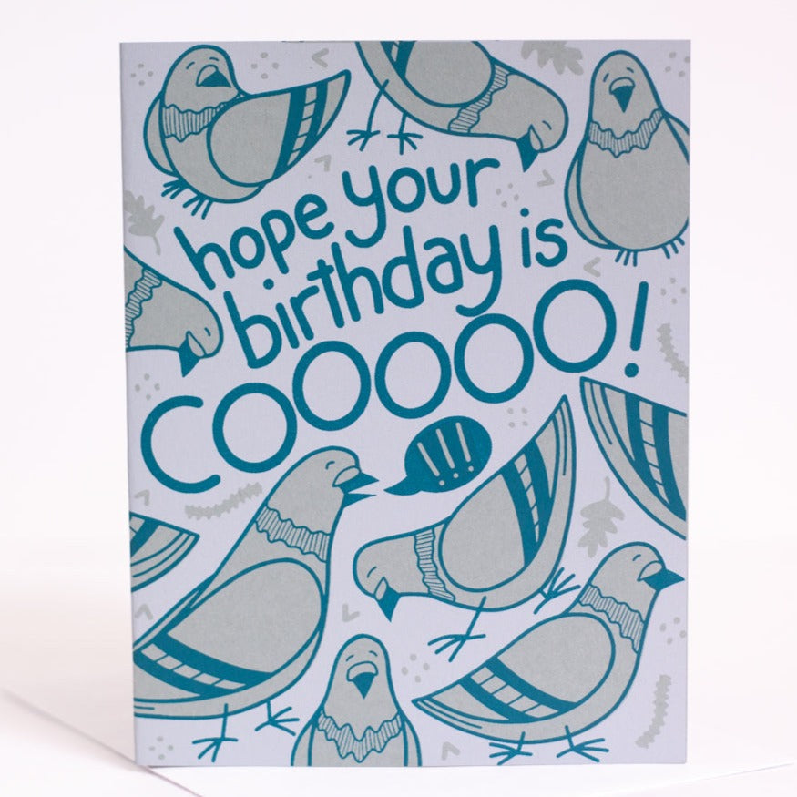 pigeon birthday card, birthday card for bird watcher, hope your birthd ...