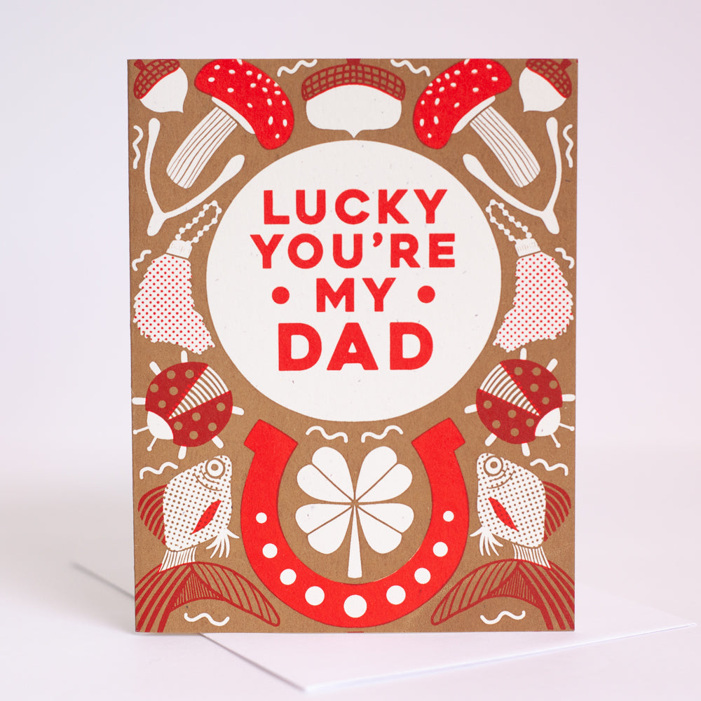 Father's Day card, lucky you're my dad Father's Day card with good luc ...