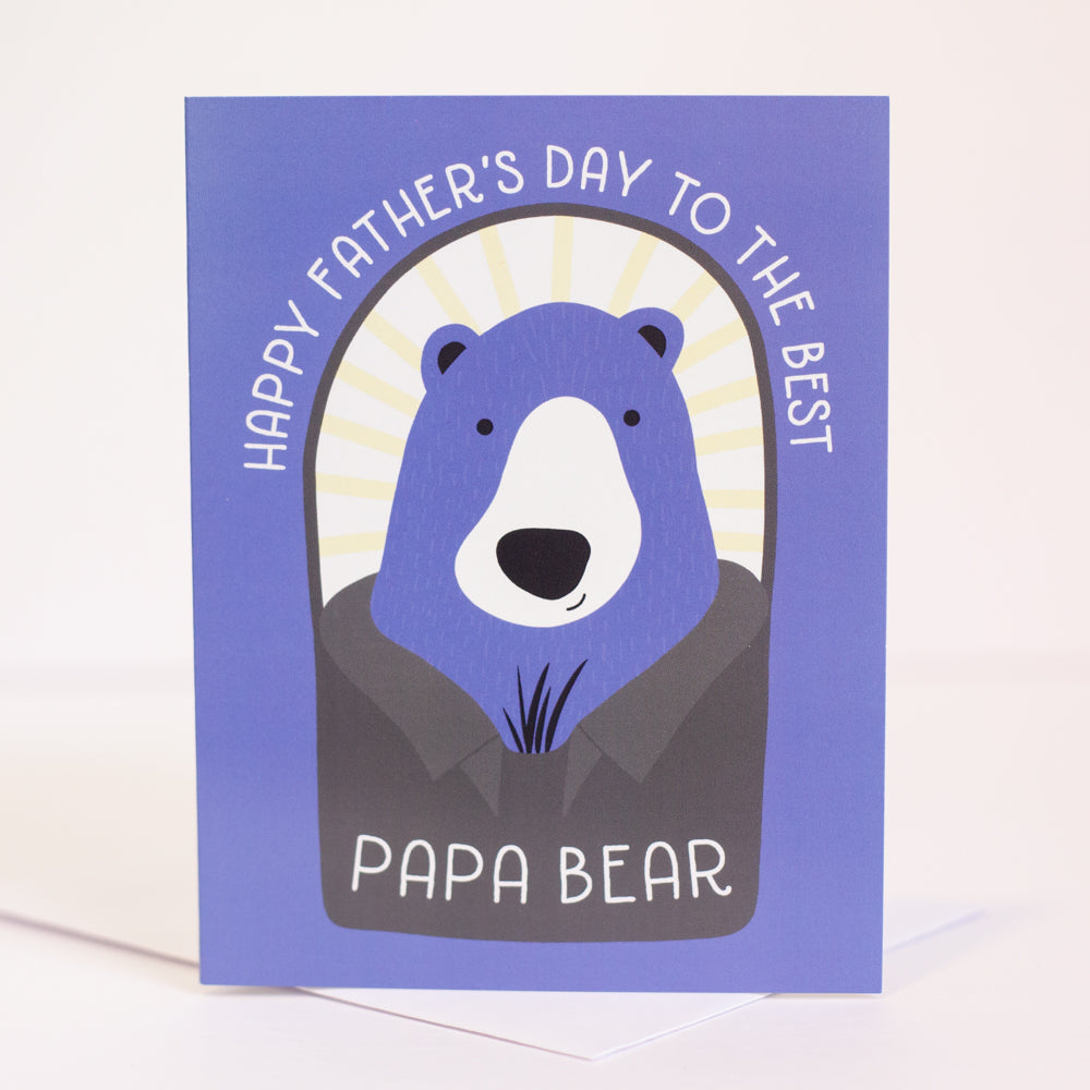 blue bear Father's Day card, papa bear Father's Day card, greeting car ...