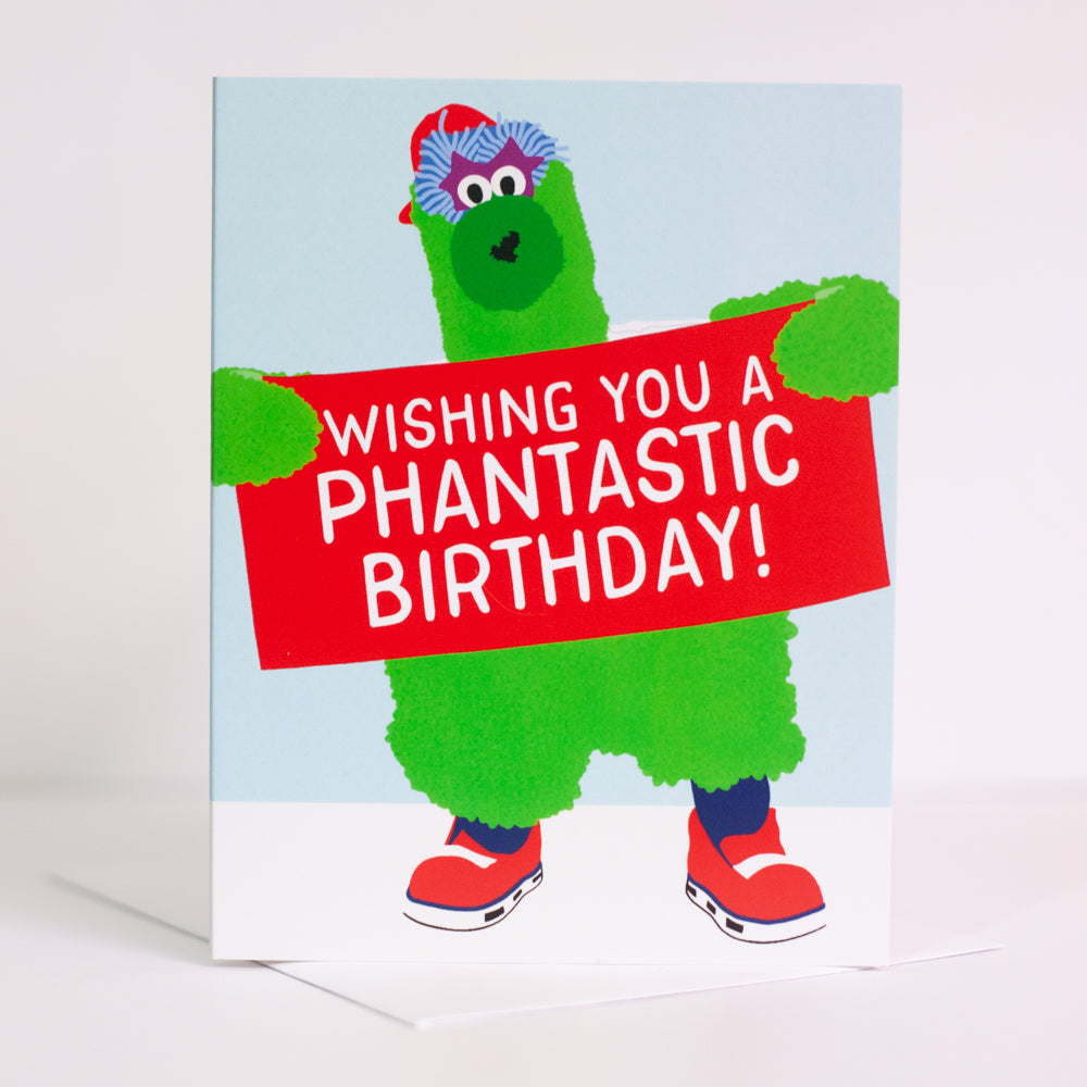 Phillie Phanatic birthday card, Phillies fan gift idea, Philadelphia g ...