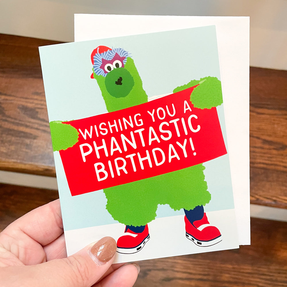 Phillie Phanatic birthday card, Phillies fan gift idea, Philadelphia g ...