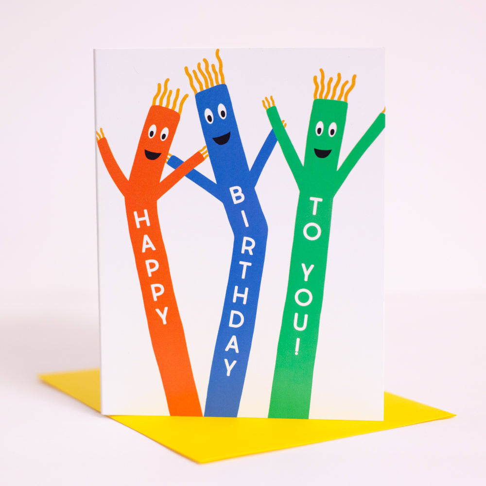 wacky waving inflatable tube man birthday card, wacky wavers birthday ...